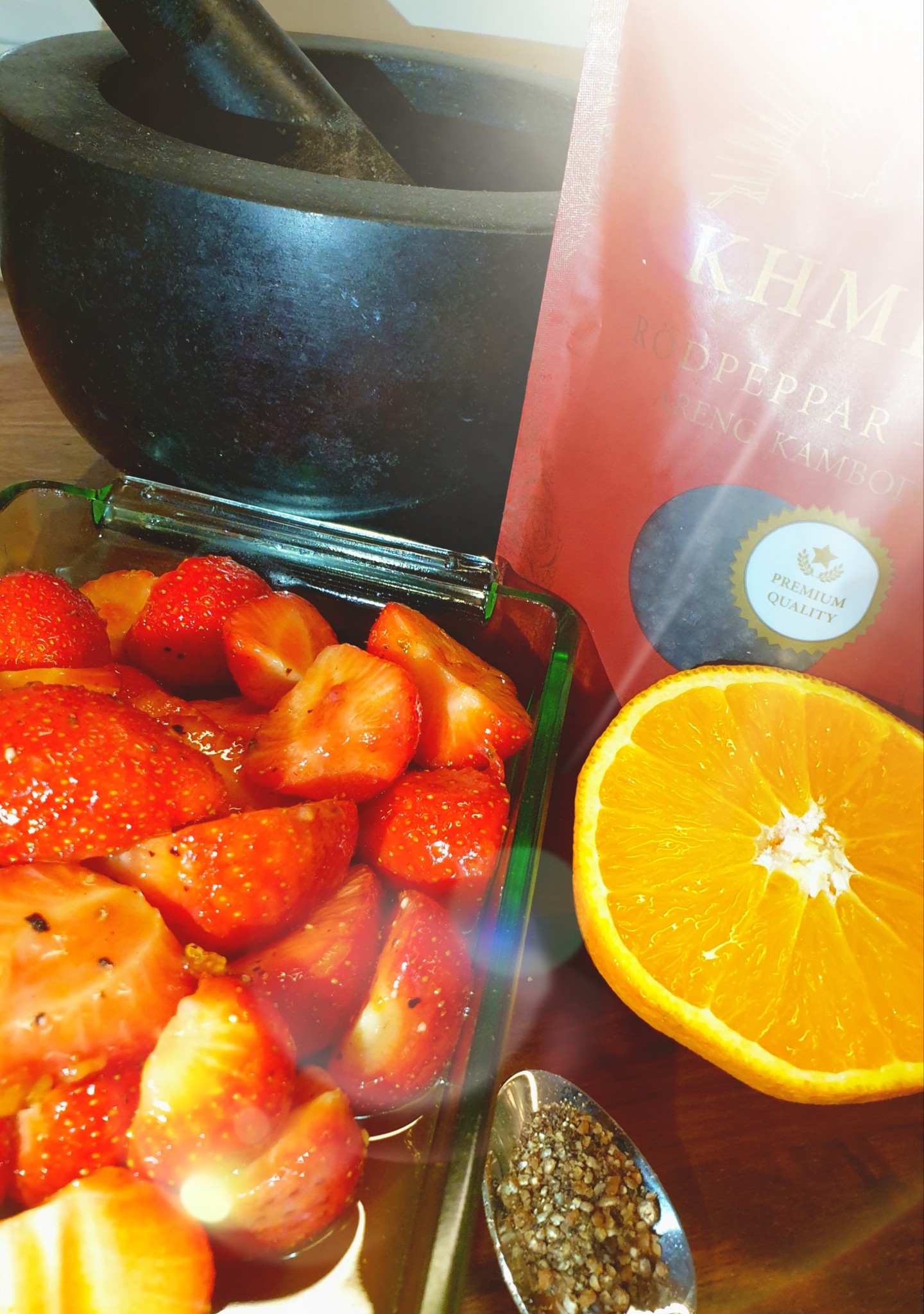 Pepperstekte jordbær | Oppskrift | Oslo Kongressenter